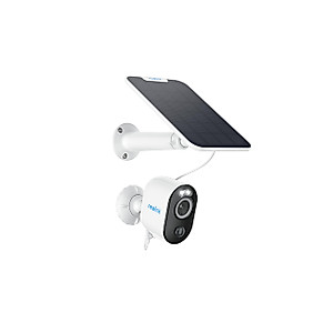REOLINK Security Camera Wireless Outdoor, 2K 4MP Night Vision with Spotlight, 2.4/5Ghz Dual-Band WiFi, Wire-Free Battery Solar Powered, Human/Vehicle Smart Detection, Argus 3 Pro with Solar Panel