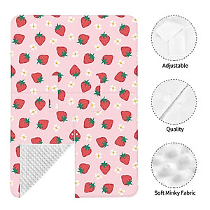 KiuLoam Strawberry Flowers Baby Car Seat Canopy, Nursing Cover for Mom Breastfeeding Scarf, Infant Car Seat Cover/Multiuse Baby Stroller Covers for Babies Boys Girls