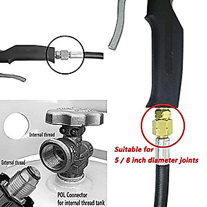 Propane Torch Hose Weed Burner Hose Weed Torch Hose Heating Torch Extension Hose (10 Feet)