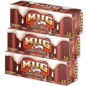 Mug Root Beer Soda, Fridge Pack Bundle, 12 fl oz, 36 Cans