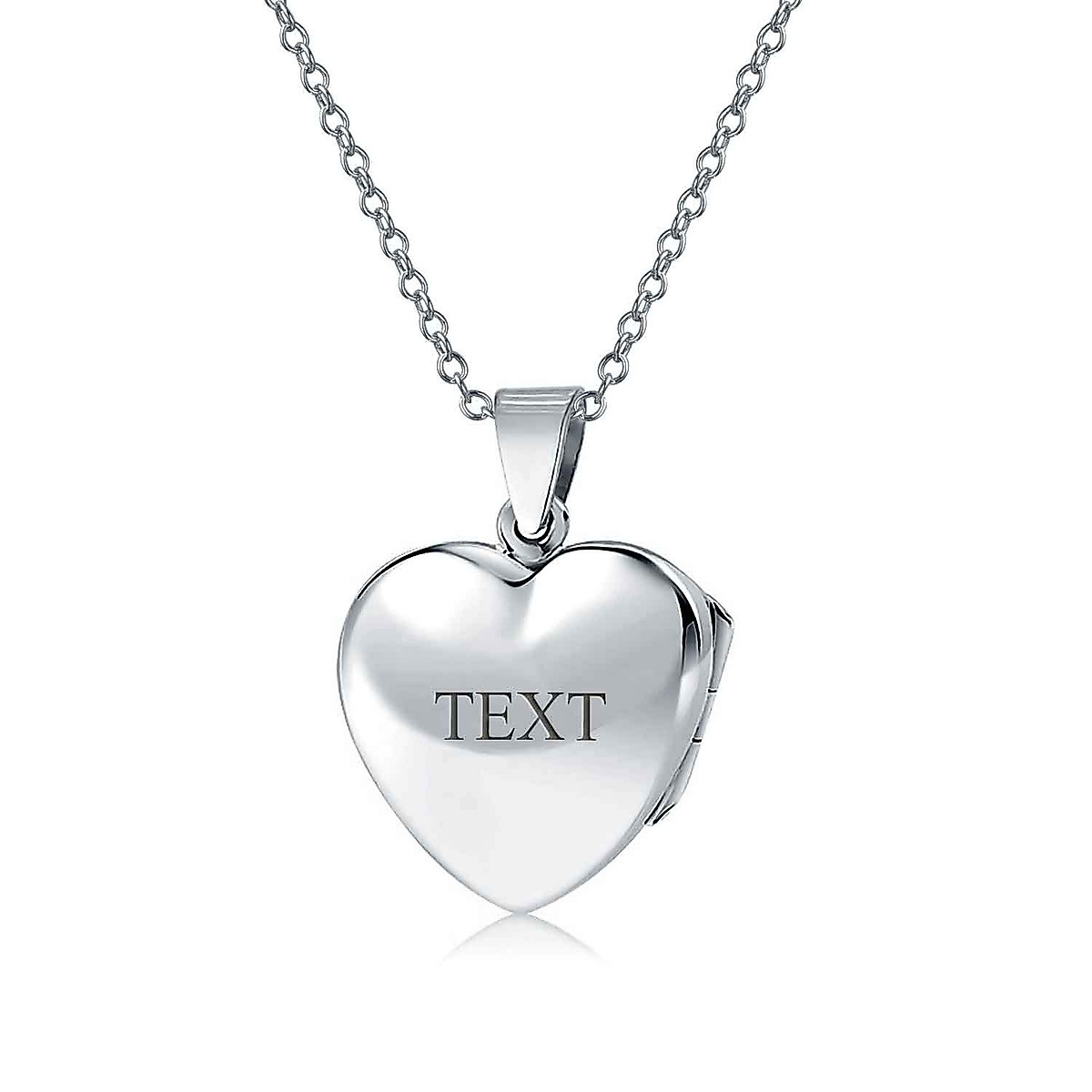 Personalized Engrave Delicate Medium Vintage Style carved Floral Flower Photo Heart Shape Lockets For Women That Hold Pictures .925 Silver Locket Necklace Pendant Custom Engraved