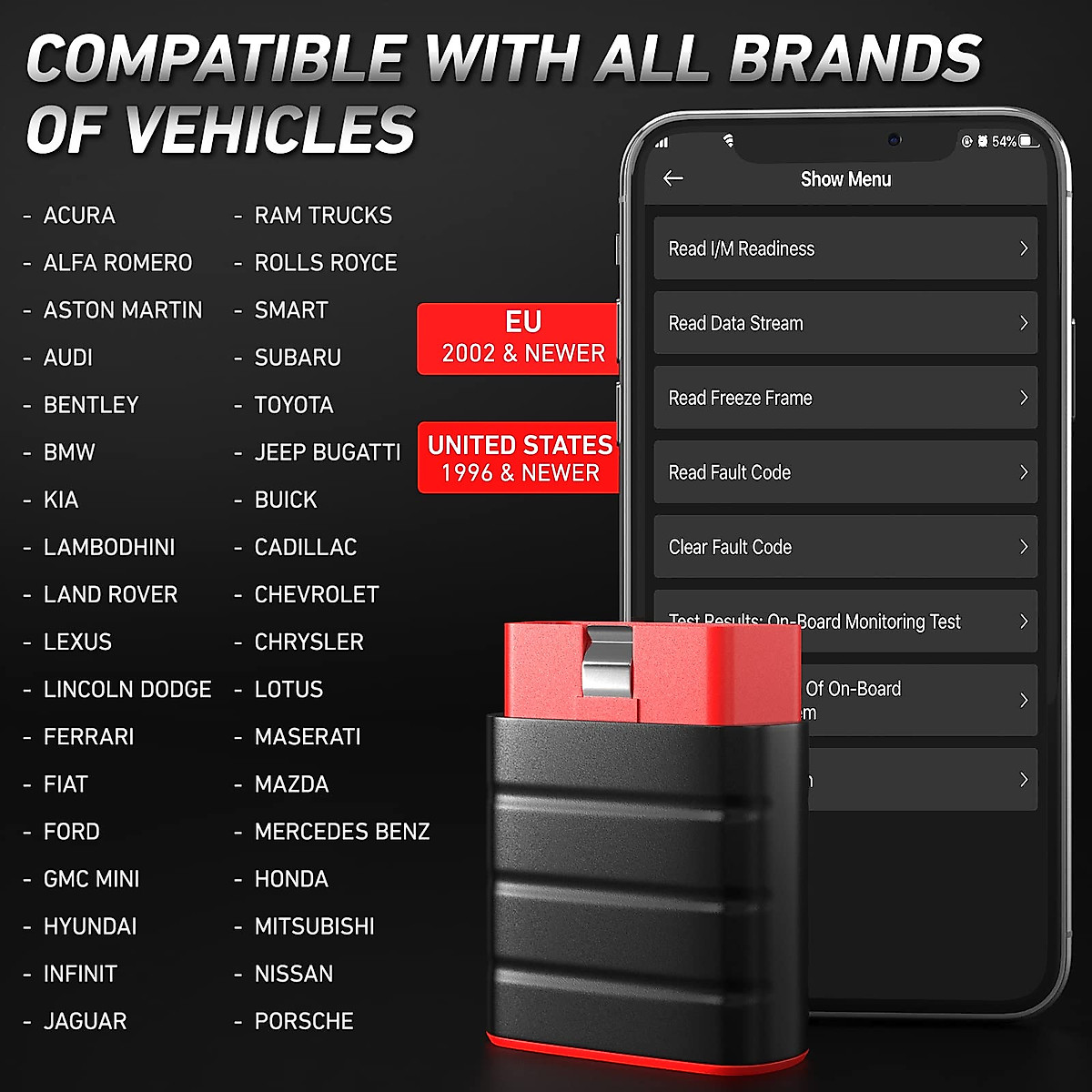 ThinkDriver Bluetooth Code Reader - Professional Full System Automotive Scan Tool OBD2 Scanner, Diagnostic Tool Car Check Engine with 15 Reset Functions ABS SAS for iOS Android Pad