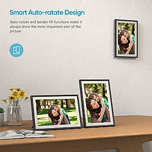 ARZOPA Frameo Digital Picture Frame 10.1 Inch Smart WiFi Digital Photo Frame 32GB with 1280x800 IPS Touch Screen, Auto-Rotate and Slideshow, Easy Setup to Share Photos Or Videos from Anywhere Anytime