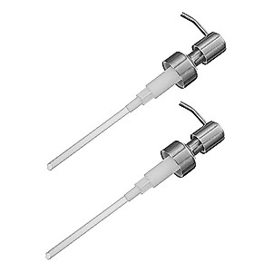 Zerodeko 2pcs Sprinkler Pump Dispenser Dish Foam Pump Conditioner soap Pump Replacement soap Dispenser Kitchen Shower Cup jar Liquid soap Pump Head Universal Travel Stainless Steel Metal