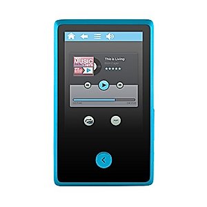 Ematic 8GB MP3 Video Player with FM Tuner, Voice Recorder, Bluetooth, 2.4-inch Touch Screen and SD Slot, Blue
