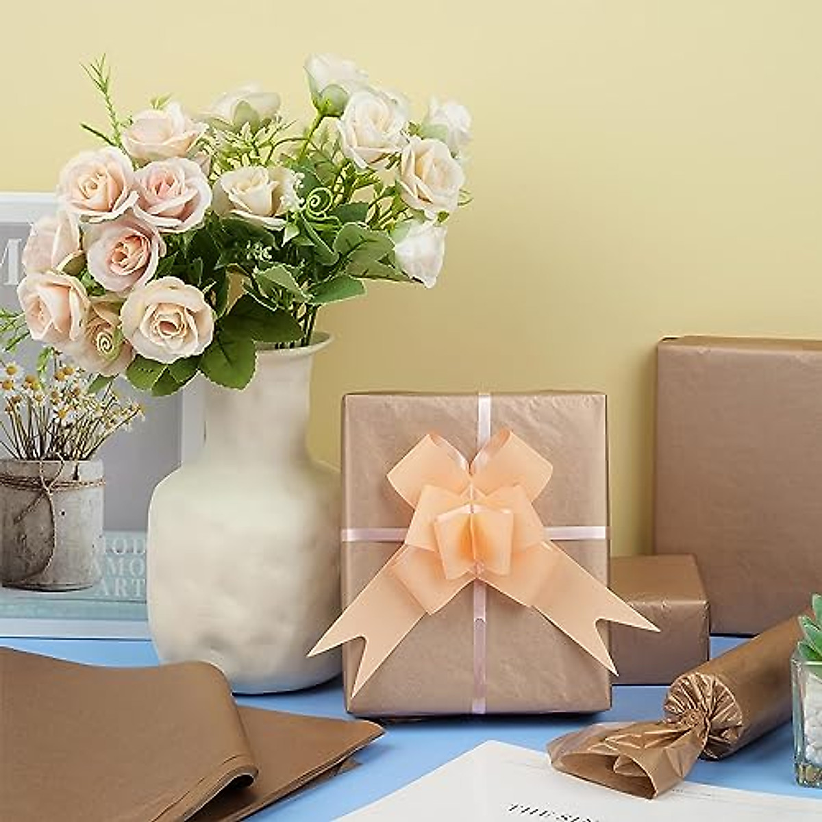 Bolsome 100 Sheets 20 * 14 Inches Metallic Copper Gold Tissue Paper for Gift Wrapping, Pearlescent Tissue Paper for Gift Bags for Birthday Party Wedding Baby Shower Bachelorette Party DIY Craft…