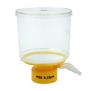 Celltreat 229717 Bottle Top Filter, Sterile, Graduated, PES Filter Material, 0.22µm Pore size, 75mm Diameter, 500mL Volume (Case of 24)
