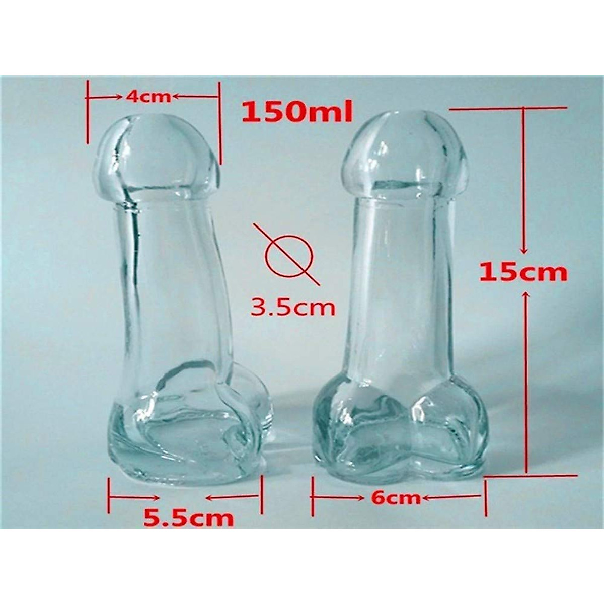 Bar Parties Glass Cocktail Cups, Funny Penis Cocktails Shot Cup Whisky Wine Sex Crystal Bottle Spirit Shot Glass for Bachelor Bachelorette Parties Gift Bottle