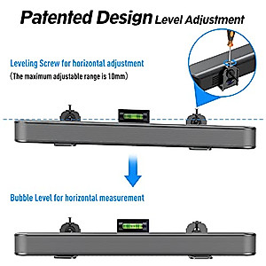 MOUNTUP Universal Soundbar Wall Mount with Patented Design, Level Adjustable After Installation Sound Bar Bracket for Most of Soundbars Max 20 lbs Anti-Drop Soundbar Wall Shelf, Black