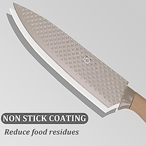 Kitchen Knife Set, KoudHug Knife Set with Universal Knife Block 6-Pieces, Professional Chef Knife Set for Home and Kitchen, Anti-Rust Stainless Steel Knife for Best Cooking Knife Set (Grey)