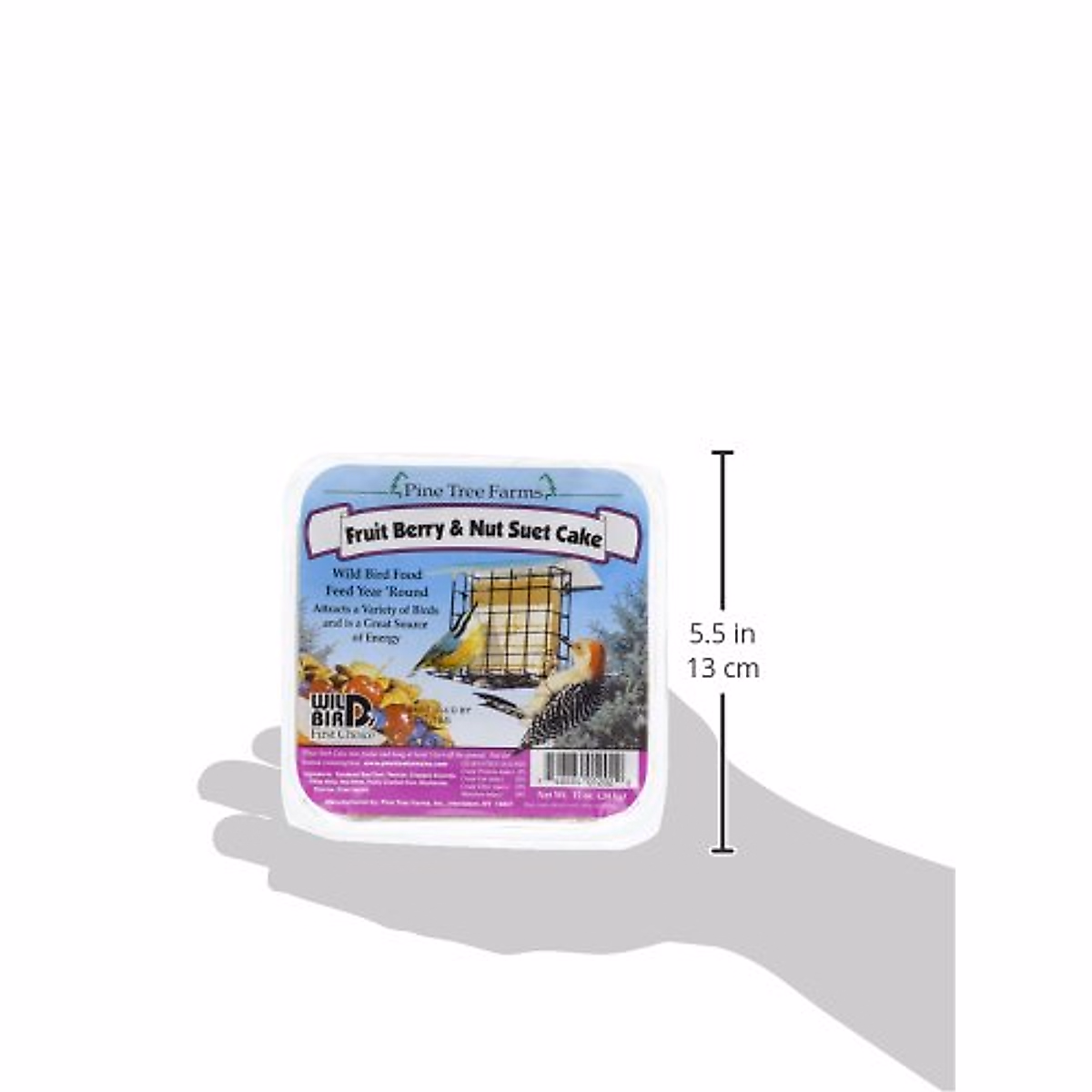 Pine Tree 1202 Fruit Berry and Nut Suet Cake, 12-Ounce