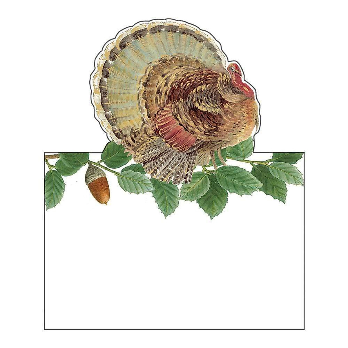 Caspari Turkey and Acorns Place Cards - Set of 24