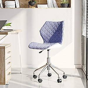 Techni Mobili Modern Height Adjustable Office Task Chair, Blue