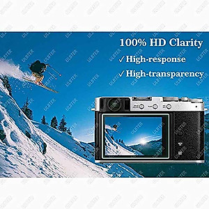 ULBTER Screen Protector for Fujifilm X-E4 X100V Fuji XE4 X-100V Camera & Hot Shoe Cover, 0.3mm 9H Hardness Tempered Glass Saver Anti-Scrach Anti-Bubble [3Pack]