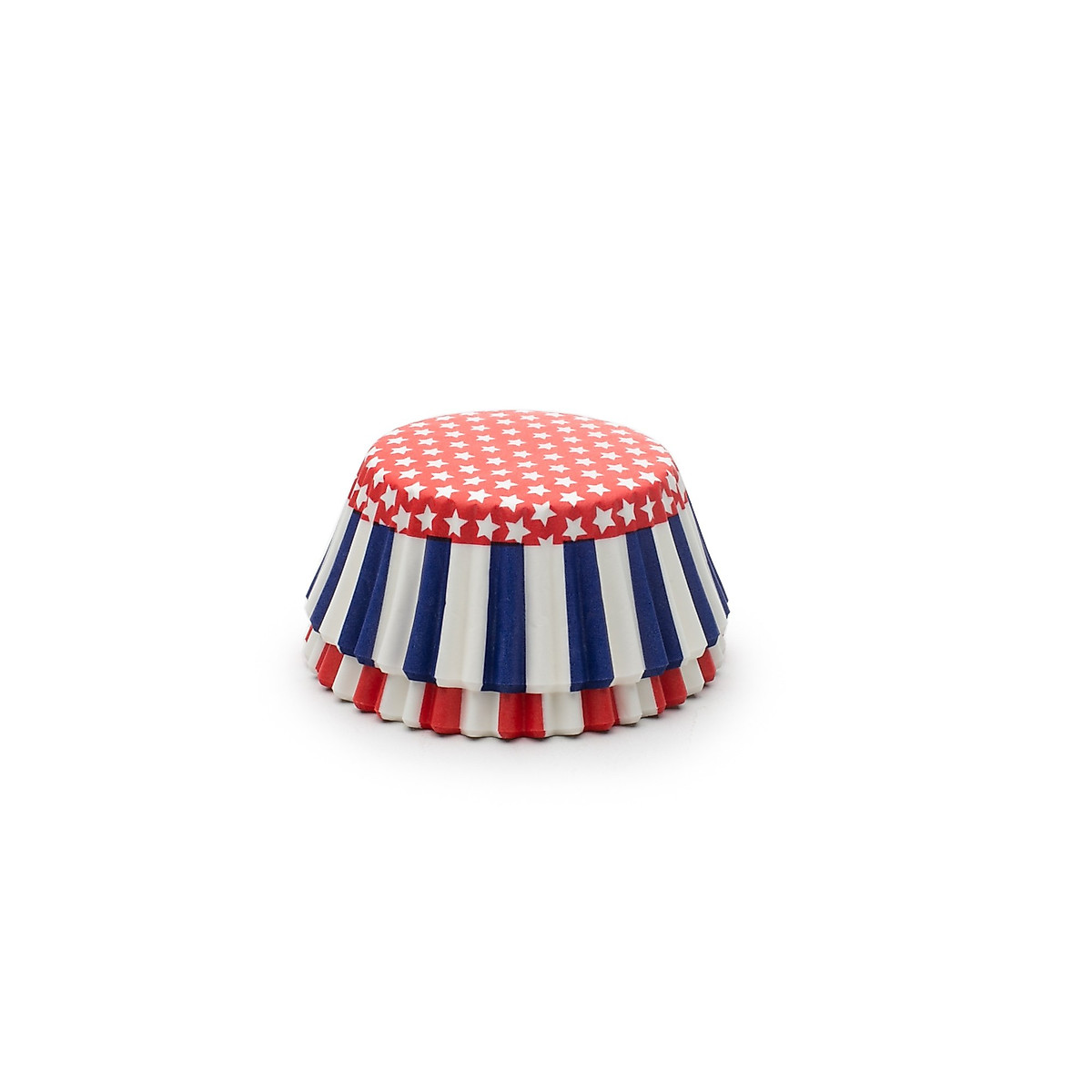 Fox Run Patriotic Bake Cup Set, 3 x 3 x 1.25 inches, Multicolored