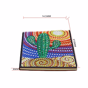 DCIDBEI 2-Pack DIY Diamond Paintings Notebook 5D Diamond Art Notebooks Paper A5 50 100 Art Diamond Notebook Kid Stitch Cross Stitch Notebooks Sketch Books for Adults DIY Diamond Dots Notebooks Blank