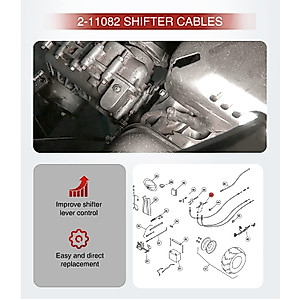 2 Pcs 2-11082 Shifter Cable for Chuck Wagon Go-Karts Parts and Accessories Shifter Wire