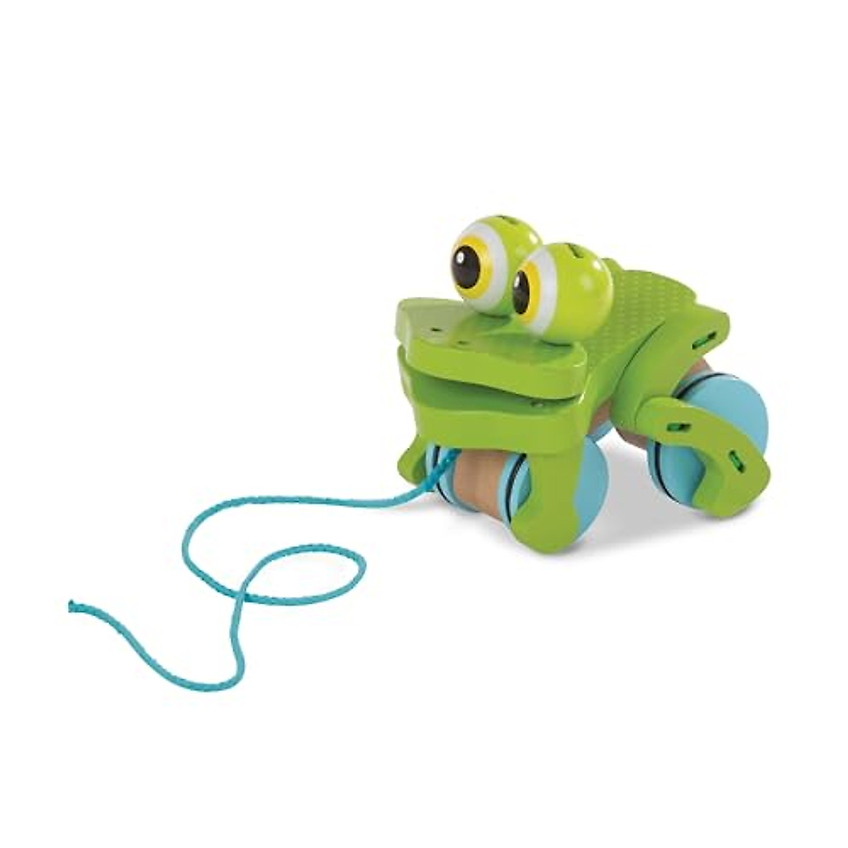 Melissa & Doug First Play Frolicking Frog Wooden Pull Toy - Developmental Duck Pull Toy For Toddlers Ages 1+