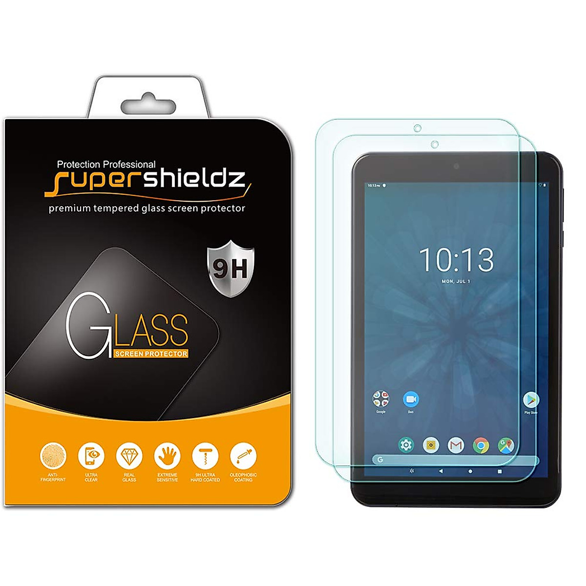 Supershieldz (2 Pack) Designed for Onn Tablet Pro 8 inch Tempered Glass Screen Protector, Anti Scratch, Bubble Free
