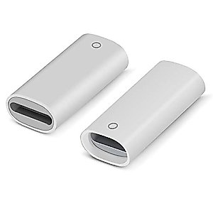 Jiunai 2 Pack Adapter Compatible with Apple Pencil Adapter Female to Female Charging Adapters Lightning Cable Adapter for iPad Pro Apple Pencil