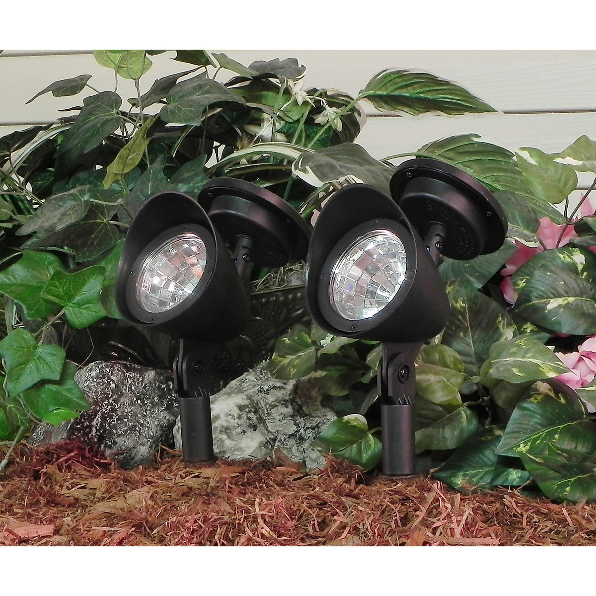 Sterno Home GL23836BK2 Paradise Solar LED 3 lumens Plastic Spot Light, 2-Pack, Black, 2 Count