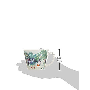 Moomin Valley Water Color Soup Mug Cup Yamaka Japan