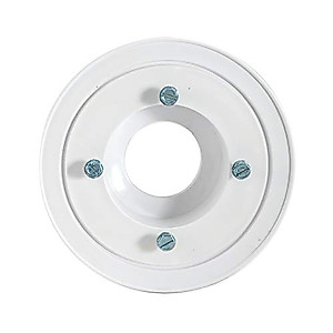 EZ-FLO 2 Inch x 3 Inch PVC Low Profile Floor & Shower Drain, Stainless Steel Grid, 15301, White