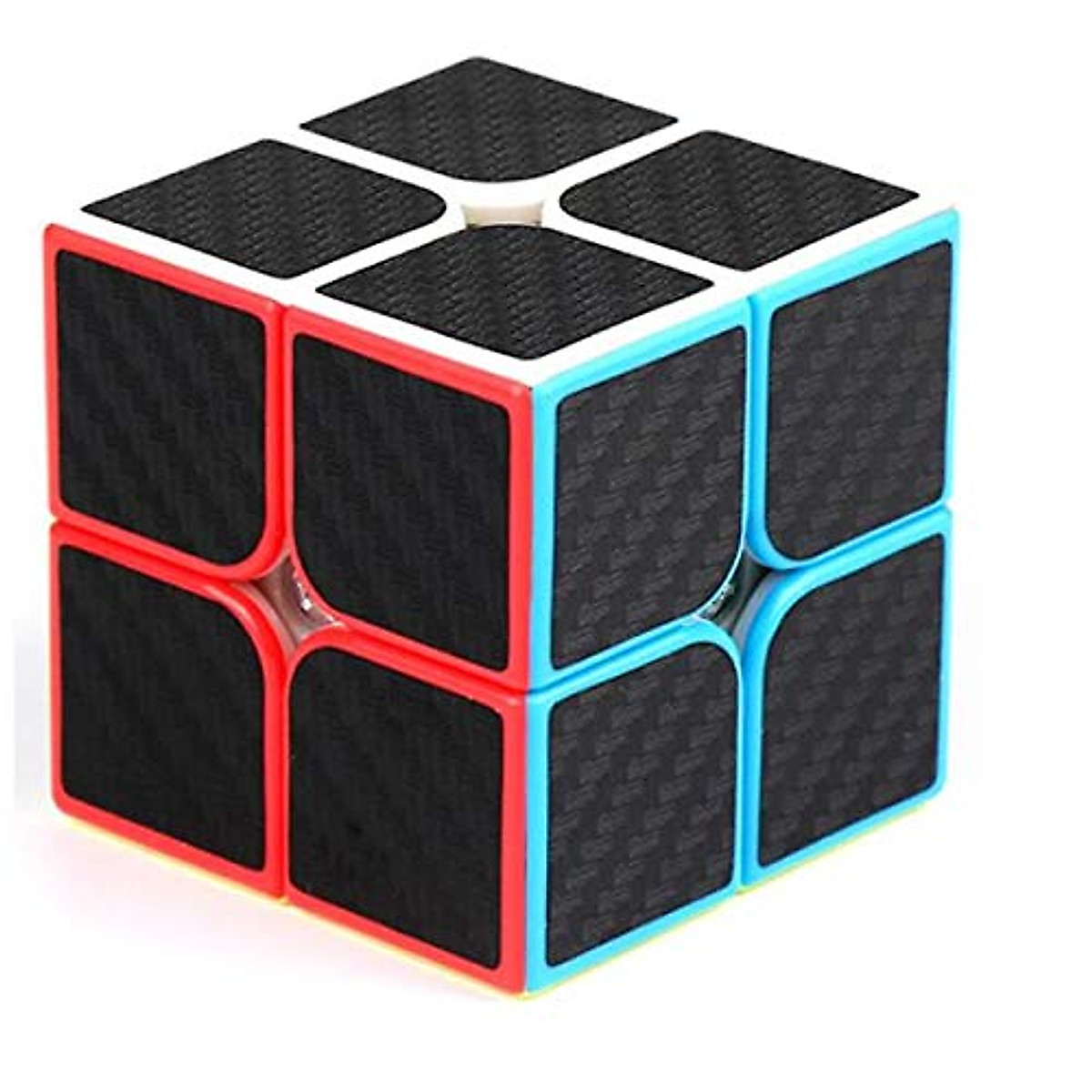 Cuberspeed MFJS MeiLong Carbon Fiber Cubic Gift Box Bundle Phantom Carbon Fiber Sticker Speed Cube 2x2 3x3 4x4 5x5 Stickerless with Black Sticker Puzzle