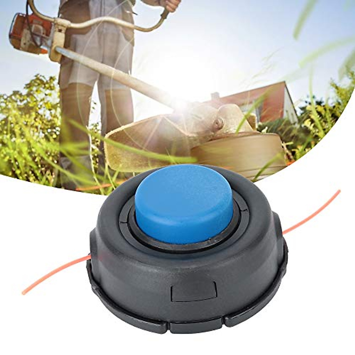 TOPINCN Trimmer Head Plastic Strimmer Brush Cutter Replacement Fit for T35 Garden Lawn Mower Use 4.5X2.4in