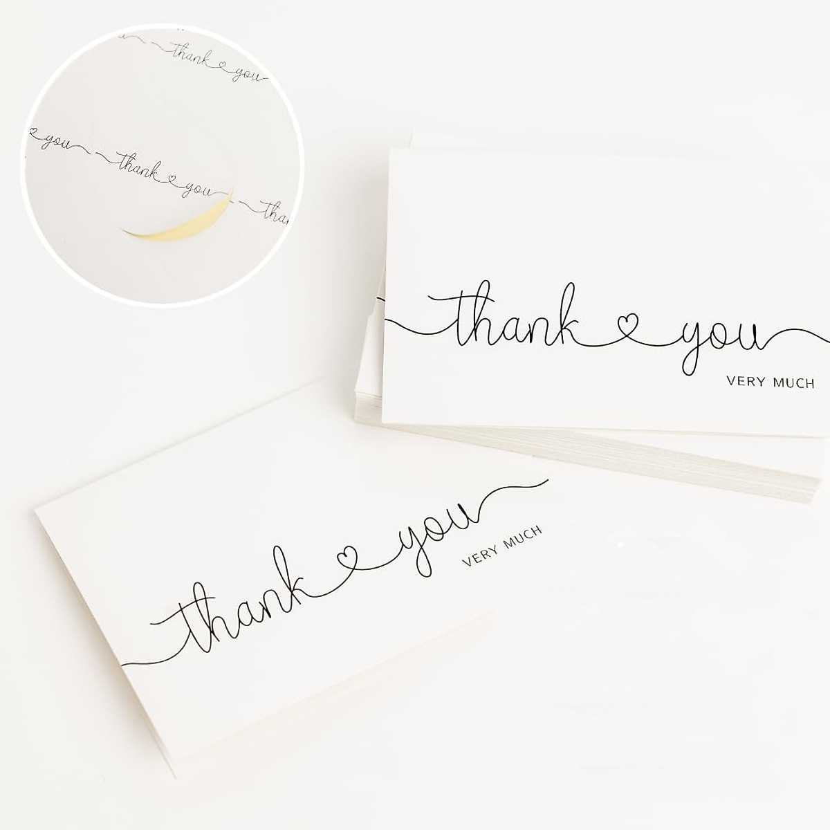 24 Pack Thank You Cards Bulk with Kraft Envelopes and Stickers, 4x6 In Professional Looking | Suitable for Business, Baby Shower, Wedding, Small Business, Graduation, Bridal Shower, Funeral