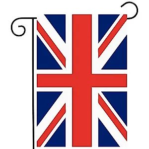 ShineSnow Union Jack British UK Flag Garden Yard Flag 12"x 18" Double Sided, Polyester Great Britian England United Kingdom Welcome House Flag Banners for Patio Lawn Outdoor Home Decor