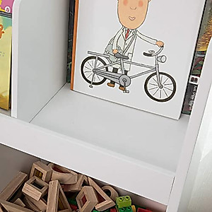 Haotian KMB19-W, Children Kids Bookcase with 5 Compartments, Storage Book Shelf, Storage Display, Rack, Organizer, Holder