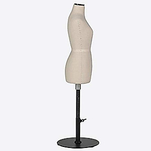 Tailors Dummy Mannequins 1:2 Scale Female Dressmakers Dummy, Small Dress Form Mannequin Manikins Adjustable Height Dollhouse Decoration Accessories Dressform Mannequin