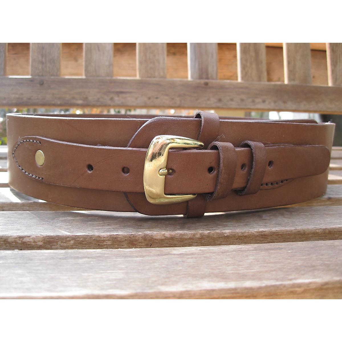 DDTnw Western Gun Belt with Tooled Holster Combo - 22 Caliber - Leather - Brown (52", Right)