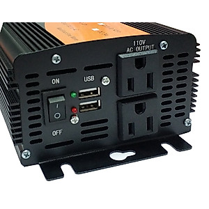 Solinba Car Power Inverter 1500w/Peak 3000w Converter DC12v to AC110v 60Hz with Dual USB 2.1A