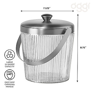 Oggi Ice Bucket, Stainless Steel