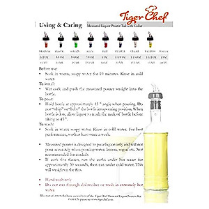 Tiger Chef 1 OZ Measured Liquor Pourer Tail with Collar Liquor Spout Pourer (Pack of 12)