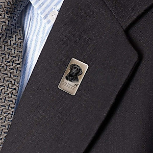 Black Lab Labrador Dog Breed Metal Rectangle Lapel Hat Pin Tie Tack Pinback