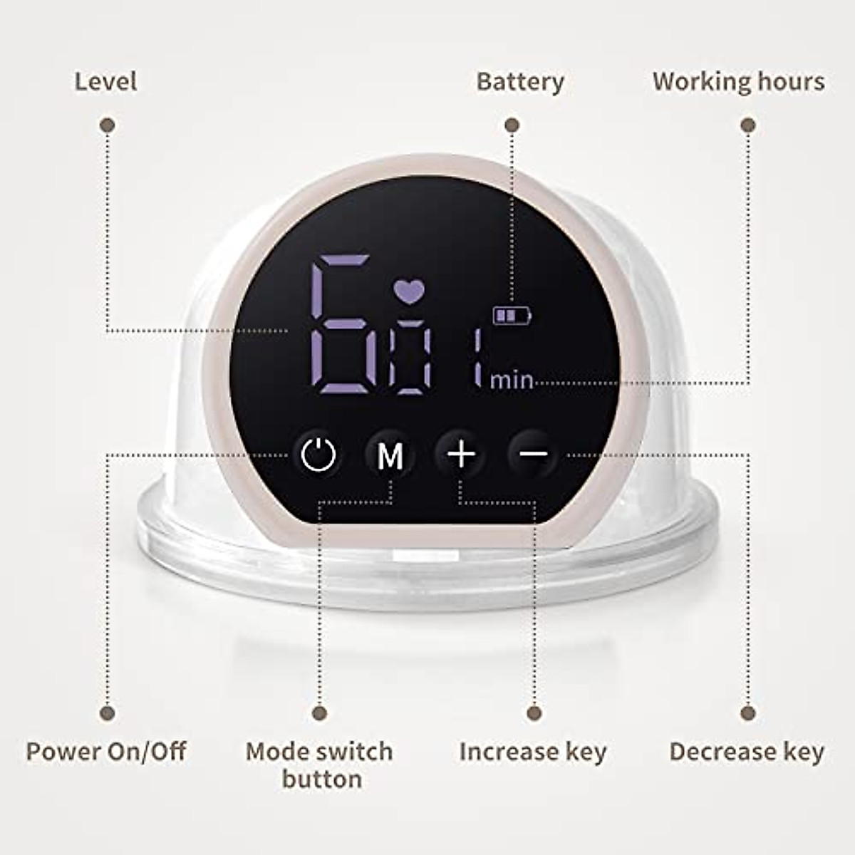 Breast Pump Electric,Wearable Breast Pump,Portable Breast Pump with 3 Modes 9 Levels,Memory Function Rechargeable Single Milk Extractor with Massage Mode-24mm Flange…