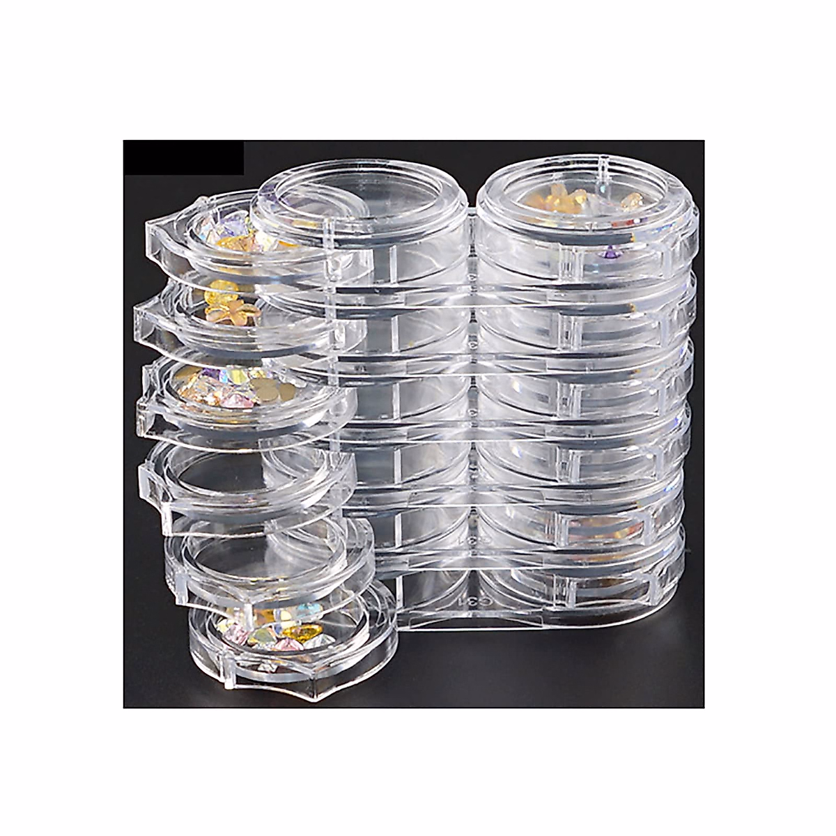 Nail Tip Box False Empty Nail Tips Organizer Storage Box with 12 Number Spaces Storage Case Container Nail Box Plastic Grid Box for Fingernail Crystal, Jewelry, Nail Accessories (Clear)