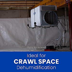 AprilAire E070 Pro 70-Pint Crawl Space Dehumidifier + Model 76 Wall Mount Dehumidifier Control, Commercial-Grade Whole-House Dehumidifier for Basement, Crawlspace, or Whole Home up to 2,200 sq. ft.