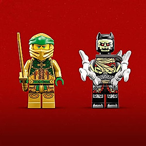 Lego NINJAGO Lloyd’s Mech Battle EVO Building Set 71781, with 2 Action Figures, 2 Posable Ninja Action Figures to Build, Ninja Toy for Kids Ages 6+ with Bone Warrior and Golden Lloyd Minifigures