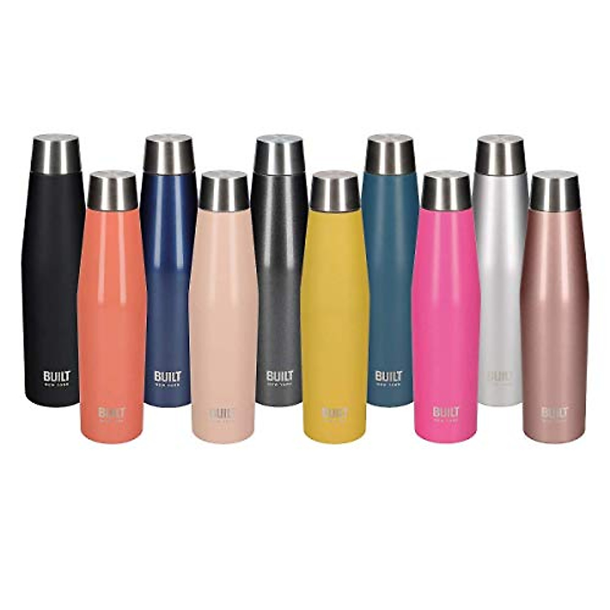 BUILT Perfect Seal Vacuum Insulated Water Bottle, 540 ml, Navy