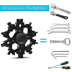 Gifts for Men/Dad ,Stocking Stuffers For Men,from Daughter Son,Christmas Gifts for Fathers day,Snowflake Multitool ,22-in-1 Multi tool with Fidget Spinner Function.Multitool for Cycling,Skiing,Outdoor