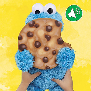 Sesame Street Peekaboo Cookie Monster Talking 13-Inch Plush Toy for Toddlers, Kids 18 Months & Up, Blue