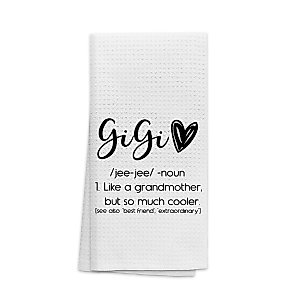 OHSUL Gigi Definition Highly Absorbent Kitchen Towels Dish Towels Dishcloth,Gigi Hand Towels Tea Towel for Bathroom Kitchen Decor,Grandma Gigi Birthday Gifts