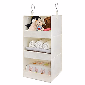 GRANNY SAYS Bundle of 1-Pack Hanging Organizer for Walk-in Closet & 1-Pack Closet Hanging Shelves