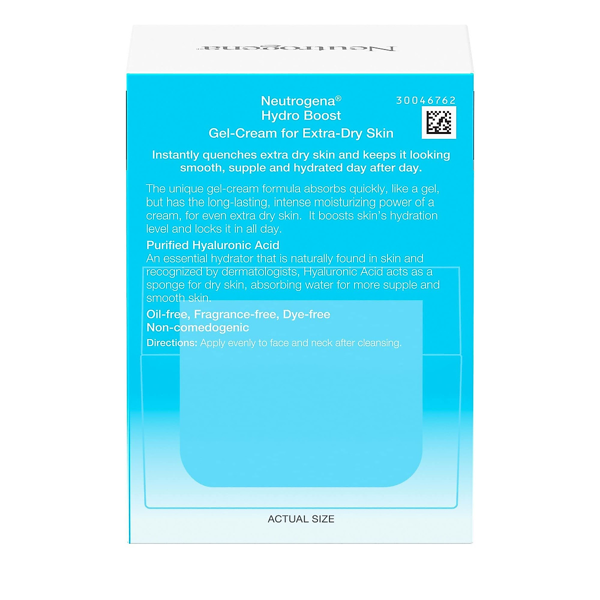 Neutrogena Hydro Boost Hyaluronic Acid Hydrating Face Moisturizer Gel-Cream to Hydrate and Smooth Extra-Dry Skin, 1.7 oz (Pack of 2)