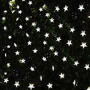 Darknessbreak Solar Christmas Lights Outdoor Star Lights String,35ft 50 LED Twinkle Fairy Solar String Lights Waterproof for Patio,Garden,Backyard,Lawn,Christmas Tree,Porch Decor.