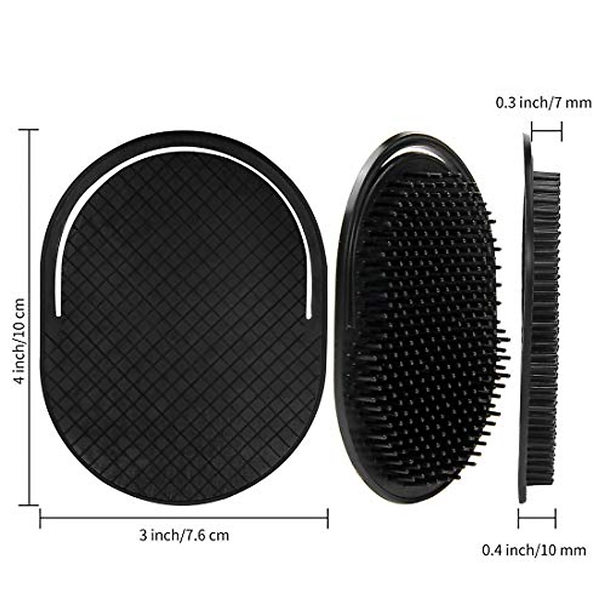 Rolybag 6Pcs Shampoo Pocket Comb Massage Hair Comb Pocket Palm Brush Comb Portable Hair Comb Beard Comb Creative Scalp Massage Brush Comb for Men and Pets (6PA)